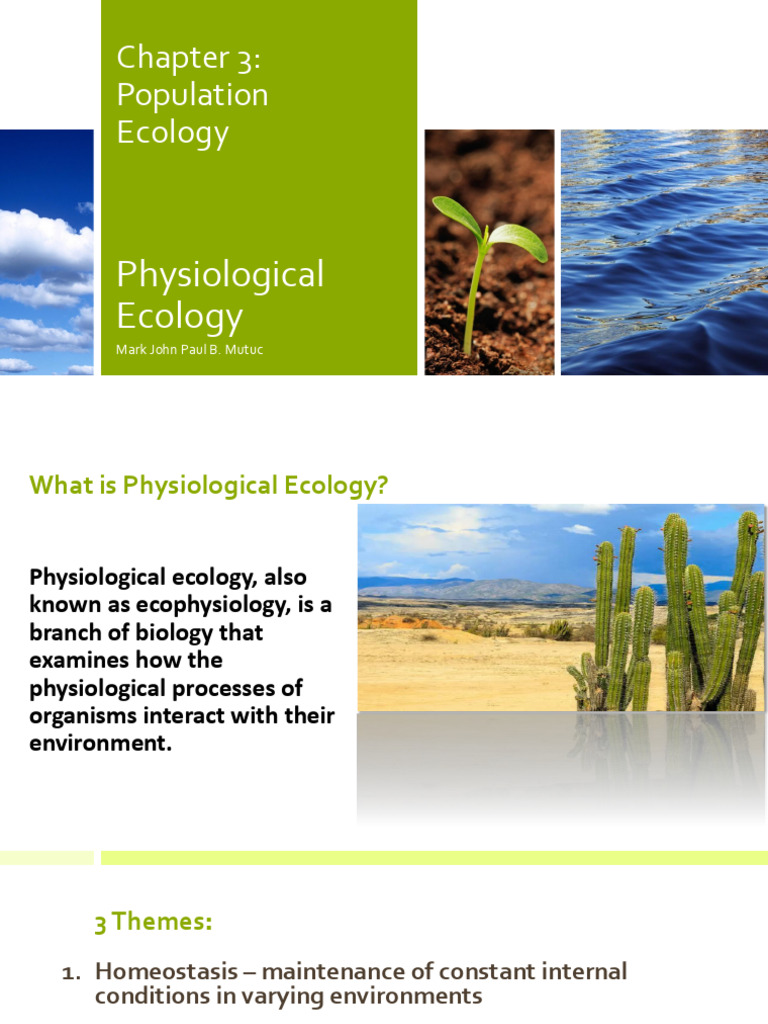 POPULATION ECOLOGY: Physiological Ecology Biotic and Abiotic Factors ...