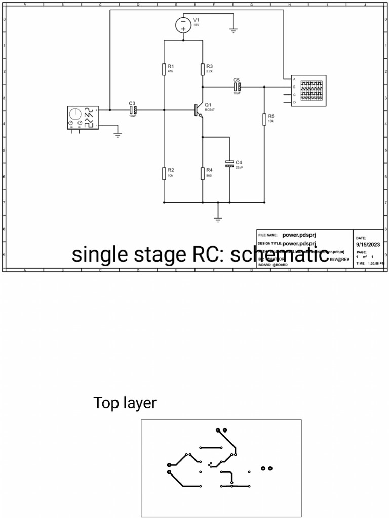 Single Stage RC Coupled Amplifier | PDF