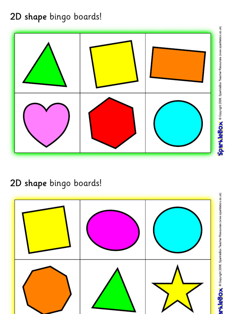 Shape 2d Bingo | PDF