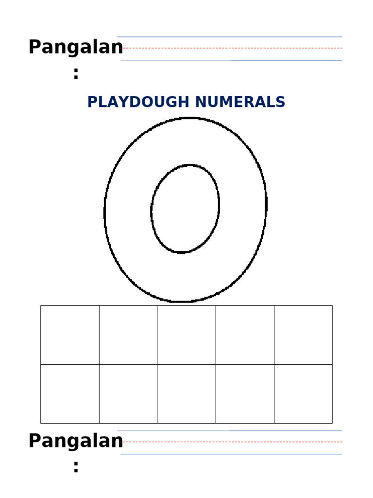 Playdough Numerals Activity Cards | PDF