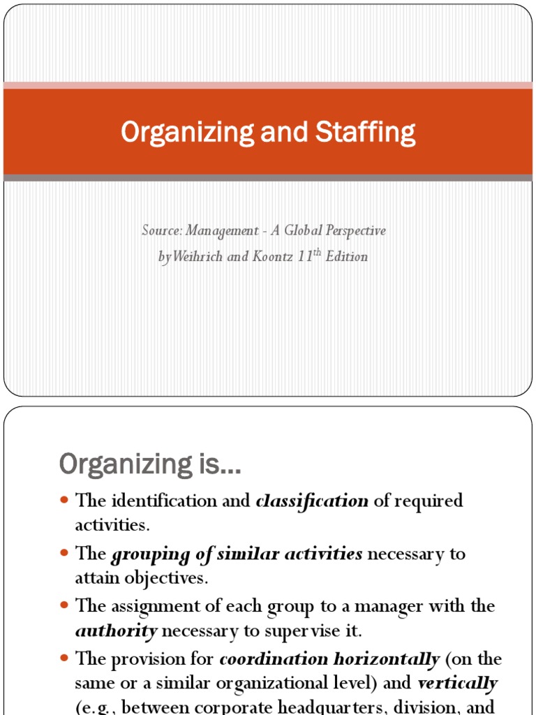 Part 3 - Organizing and Staffing | Organizational Structure | Employment