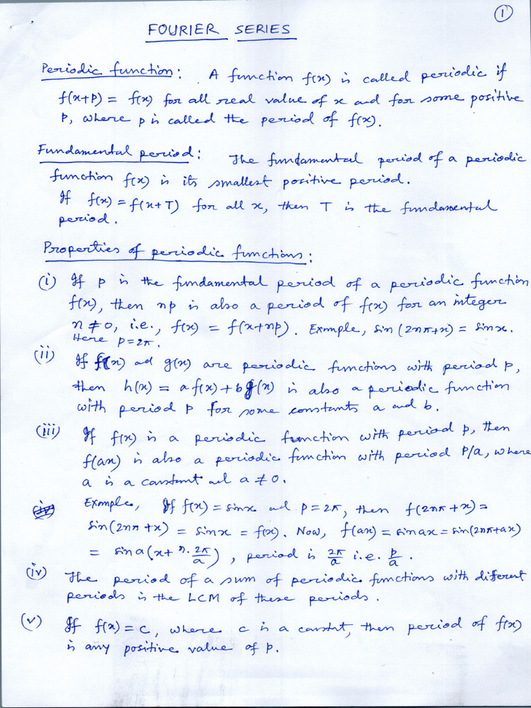 FourierSeries 1 | PDF