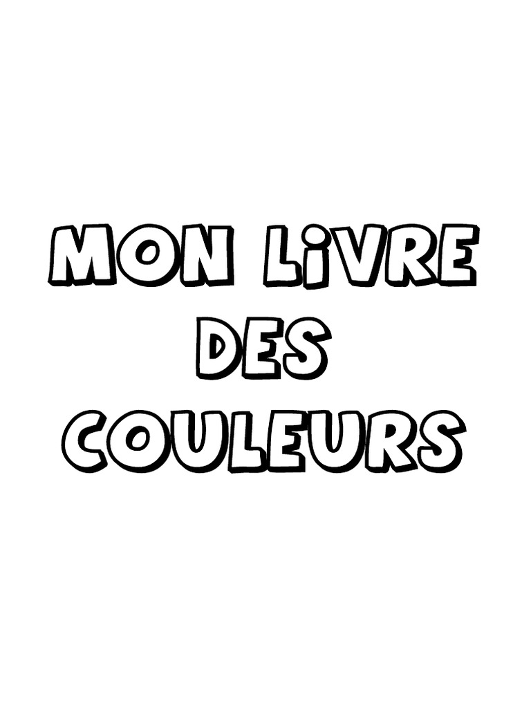 Livre Des Couleurs | PDF