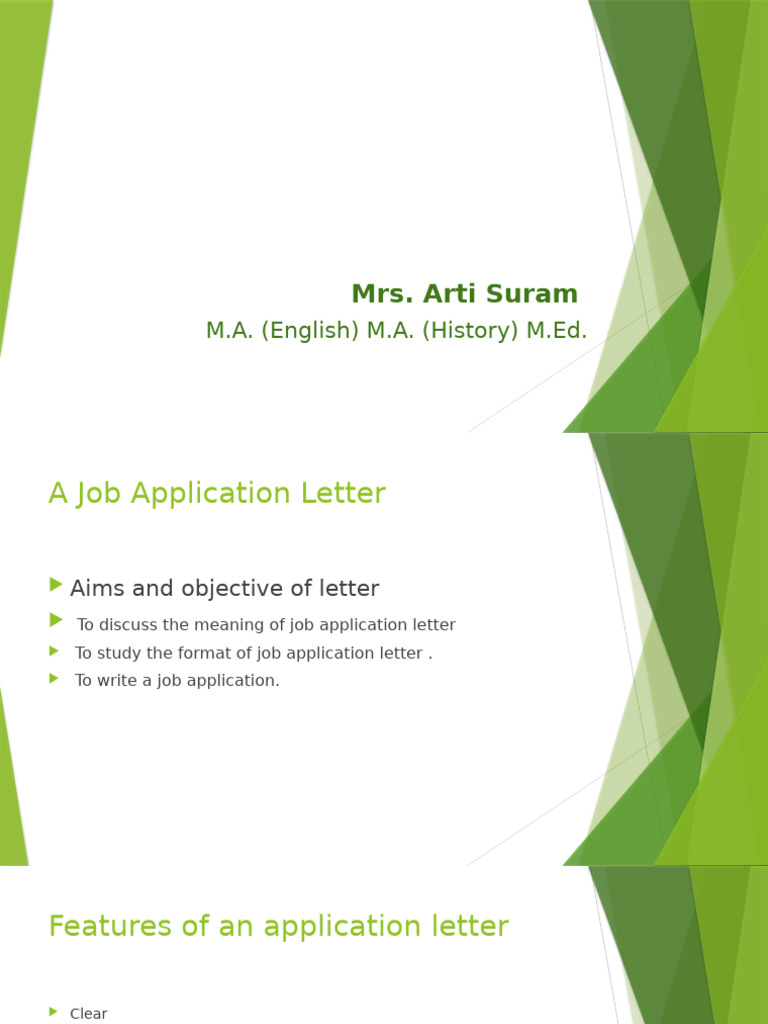 Job Application Letter - SY BSC | PDF