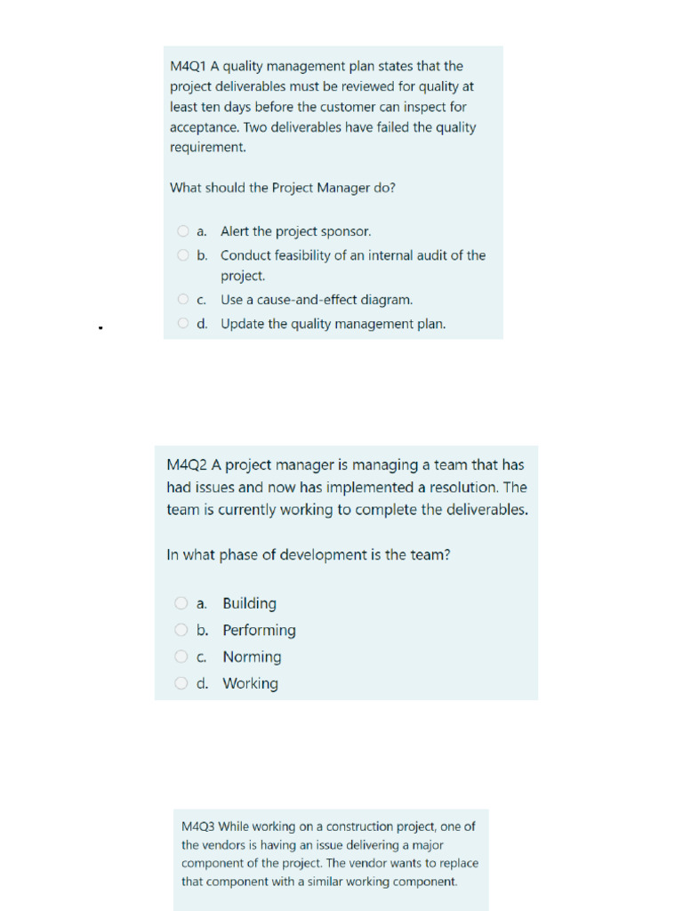 Mock 4 60Qns PMP Questions Only | PDF