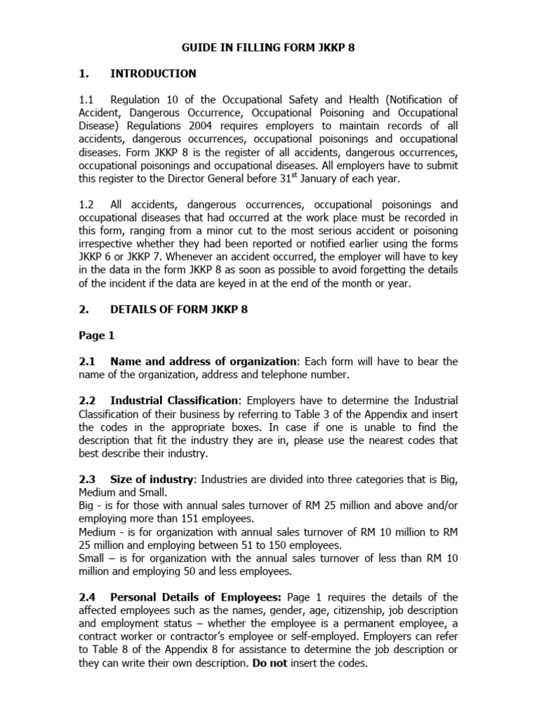 GUIDE-NADOOPOD Form JKKP 8 | PDF