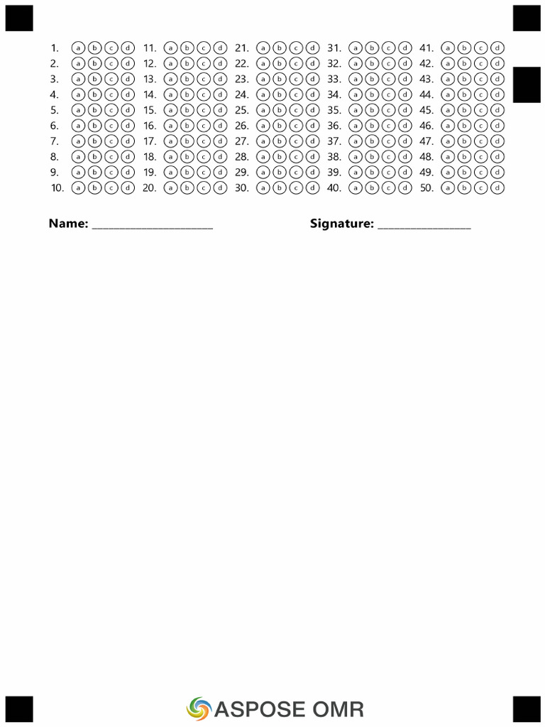 Omr sheet 50 q.pdf | PDF