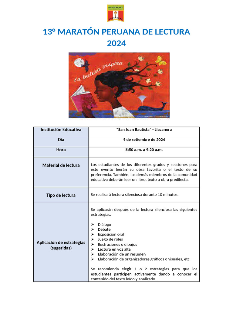 Maratón Lectura 2024 | PDF
