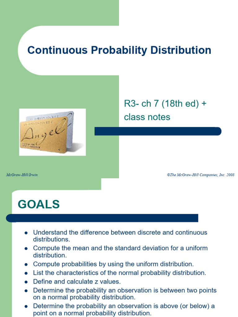 2c. Continous Probability Distributions | PDF