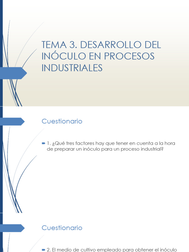 Tema 3- inoculo con preguntas | PDF