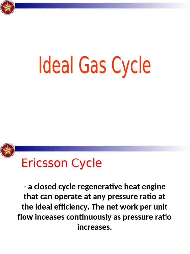 VII. Ideal Gas Cycles Ericsson Cycle v2 | PDF
