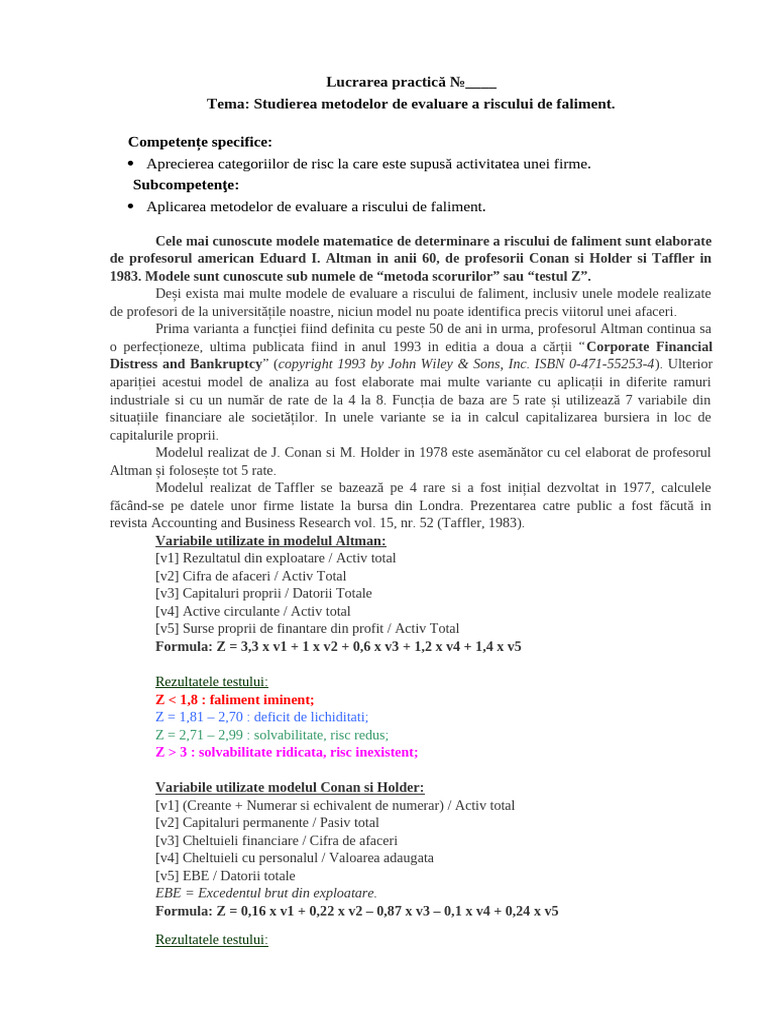 Lucrarea Practica La Tema Nr. 8 | PDF