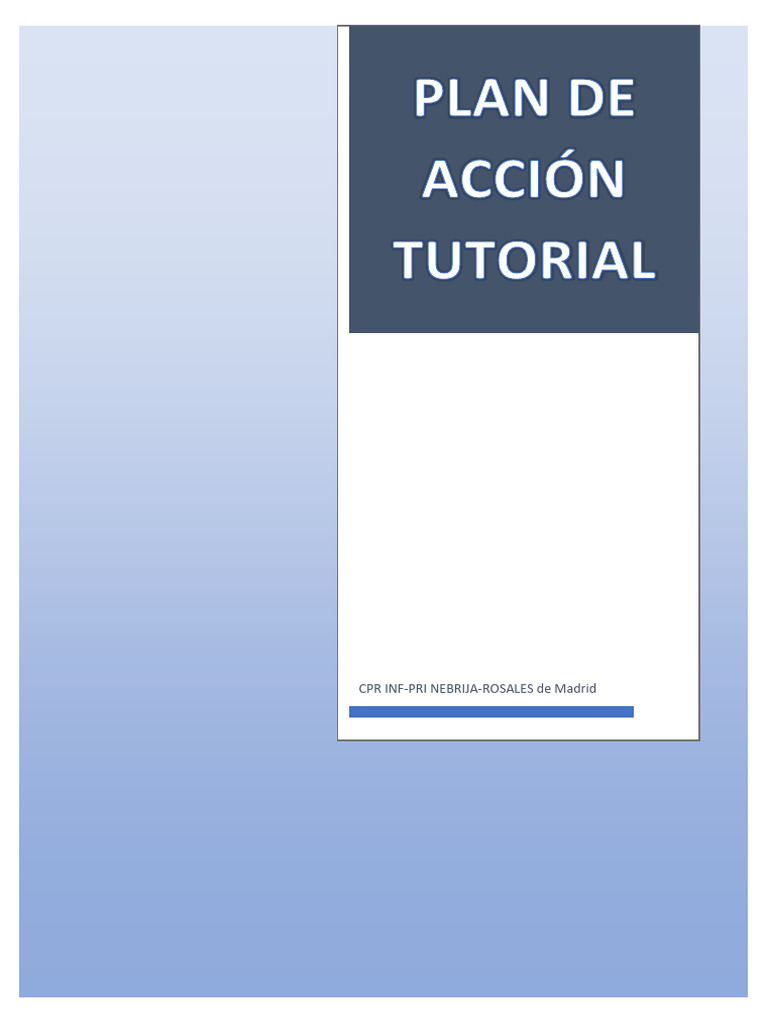 PLAN DE ACCION TUTORIAL PAT2021 2022. Sep | PDF | Maestros | Evaluación