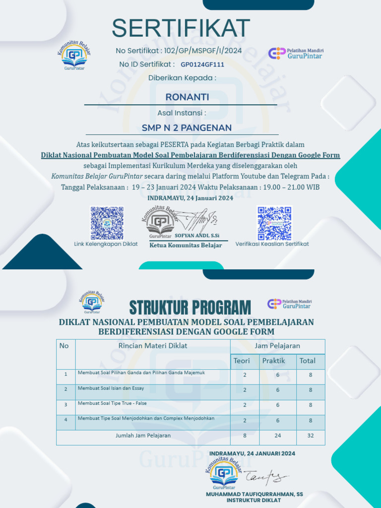 RONANTI Sertifikat Google Form-1 | PDF