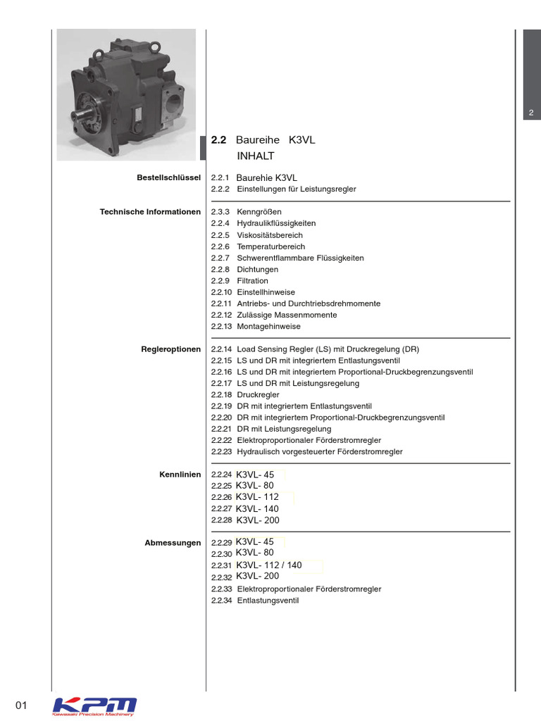 Kawasaki K3VL Baureihe | PDF