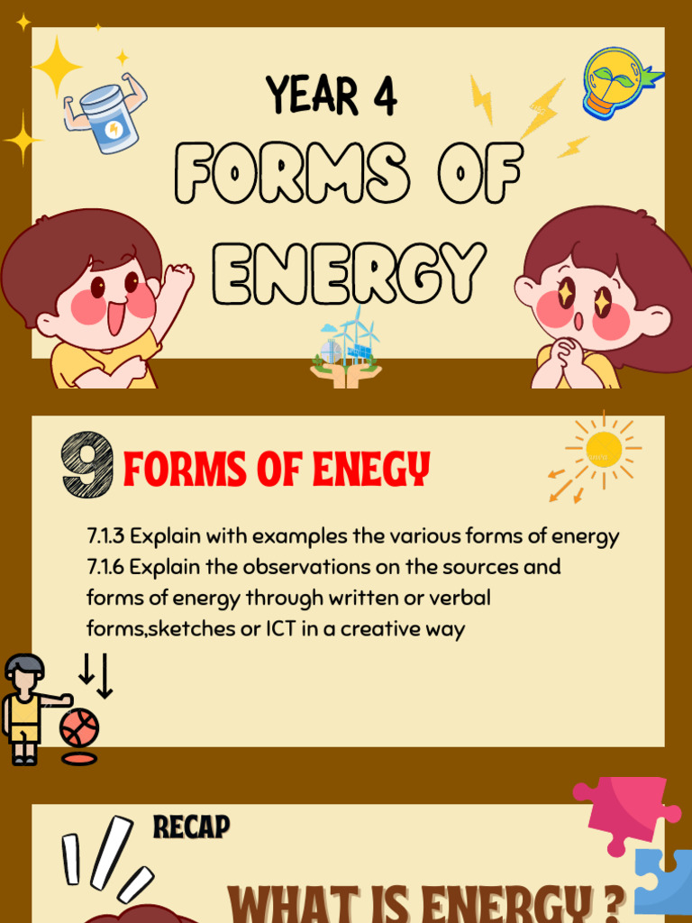 Forms of Energy Y4 Science | PDF | Fuels | Solar Energy