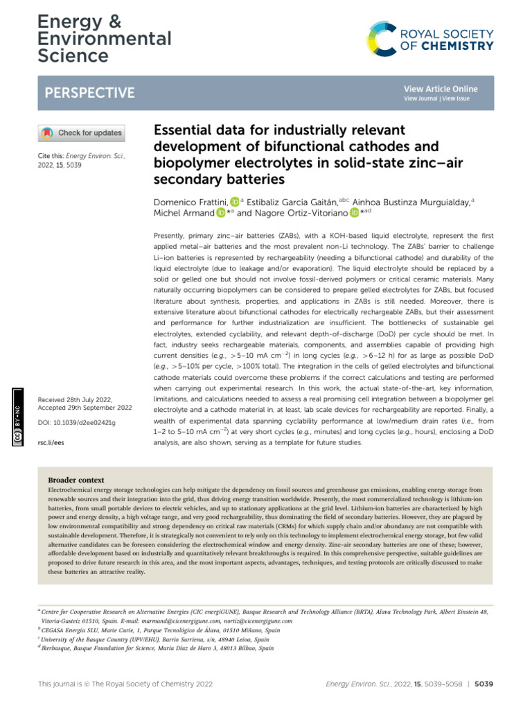 Essential Data For Industrially Relevant Development of Bifunctional ...