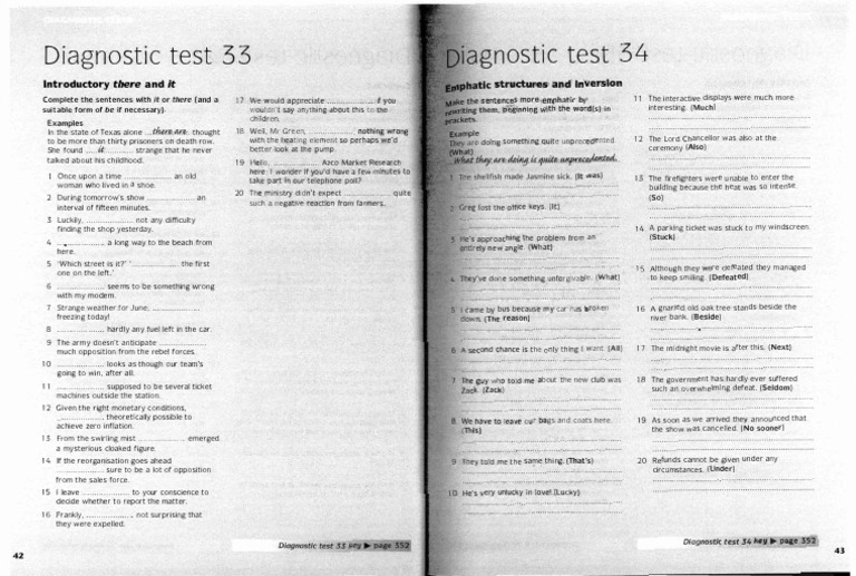 Introductory There It Diagnostic Test | PDF