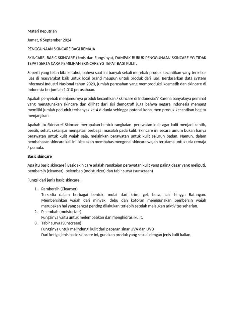 Materi Keputrian | PDF