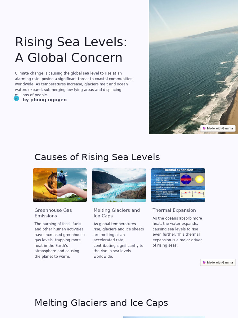 Rising Sea Levels A Global Concern | PDF