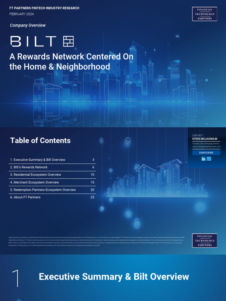 FT Partners Research - Bilt Company Overview | PDF | Credit Card | Finance & Money Management