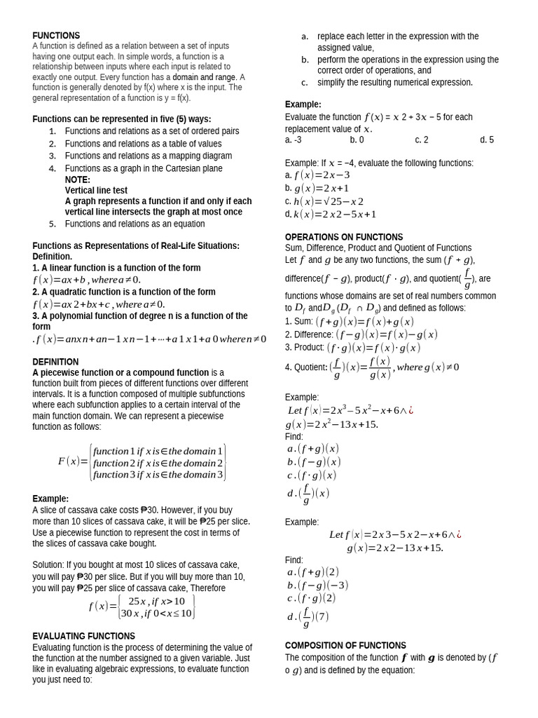 Genmath Handouts | PDF