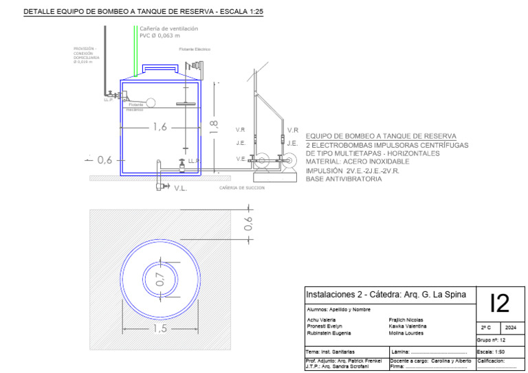 Detalle Tanque de Bombeo | PDF
