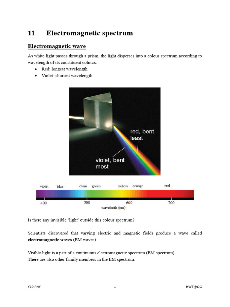 11 Electromagnetic Spectrum | PDF