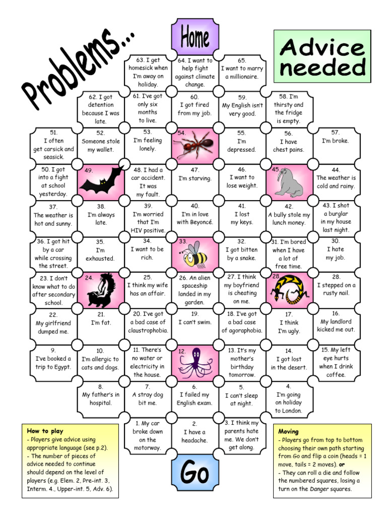 Advice Needed Fun Activities | PDF