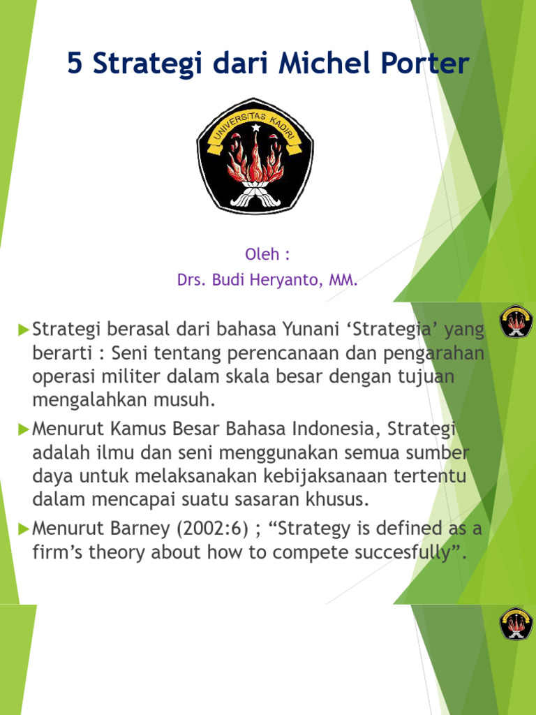 Pertemuan 10 - 5 Strategi Porter | PDF