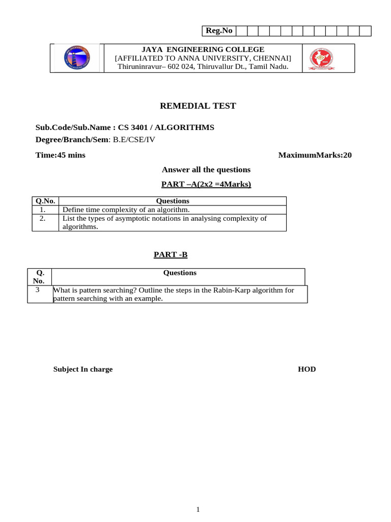 Remedial Test (1) - 1 | PDF