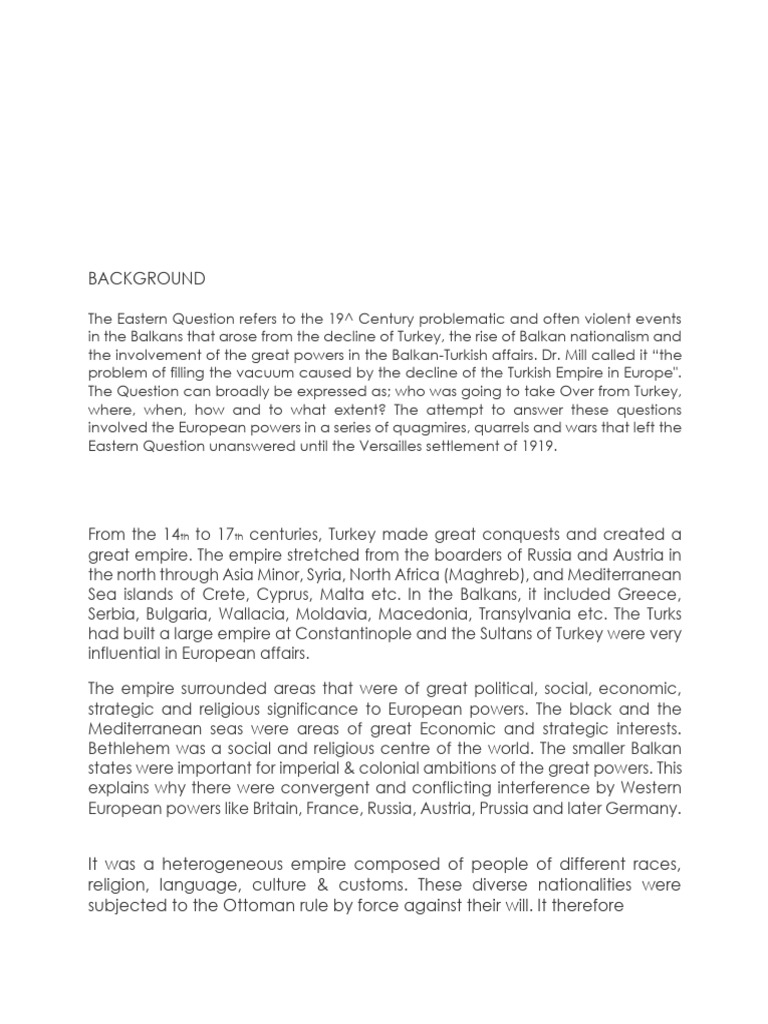 Eastern Question | PDF