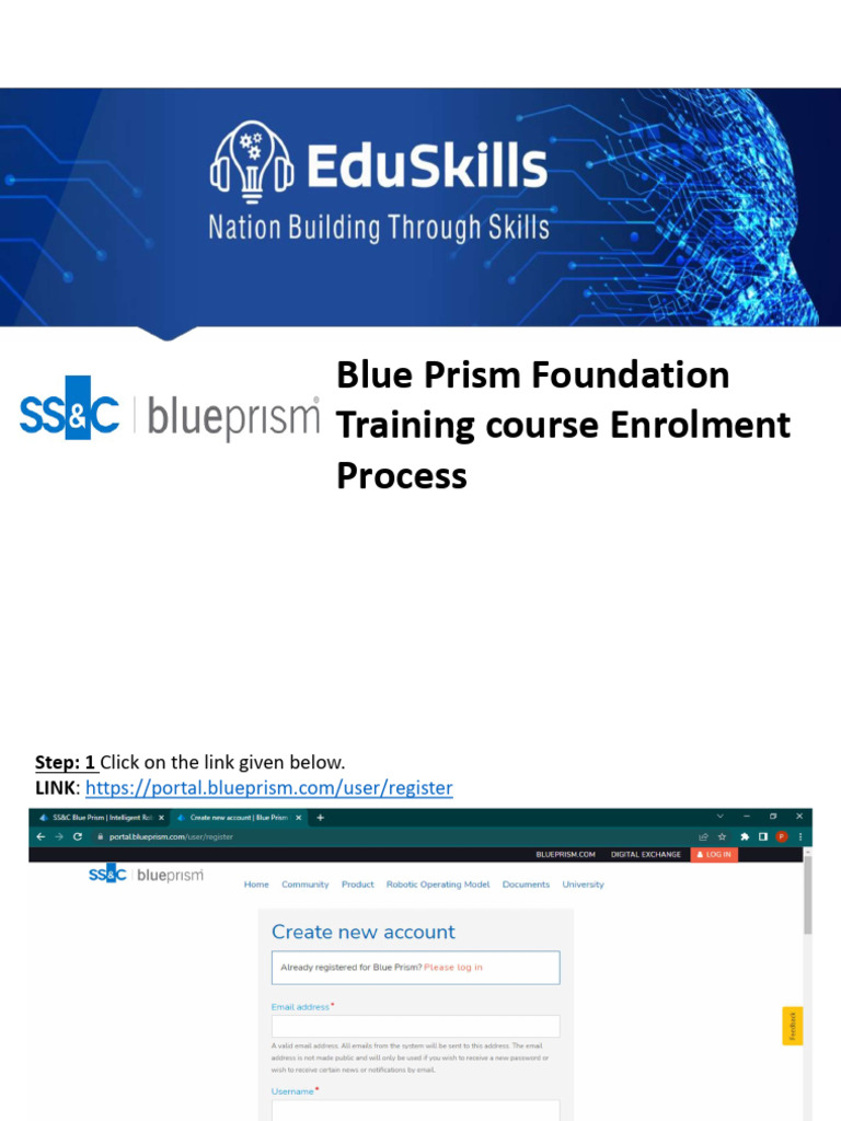 1.blue Prism Foundation Training Course Enrolment | PDF