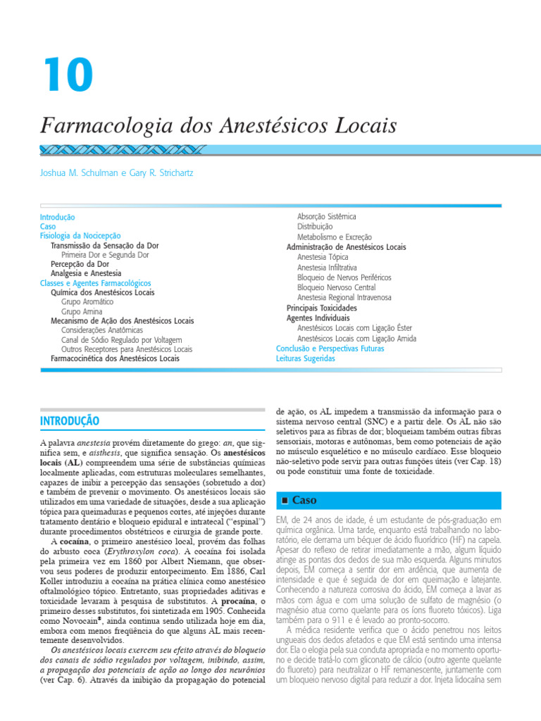Golan 10 Anestesicos Locais | PDF | Potencial de ação | Dor