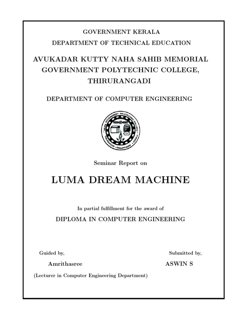 Luma Dream Machine | PDF