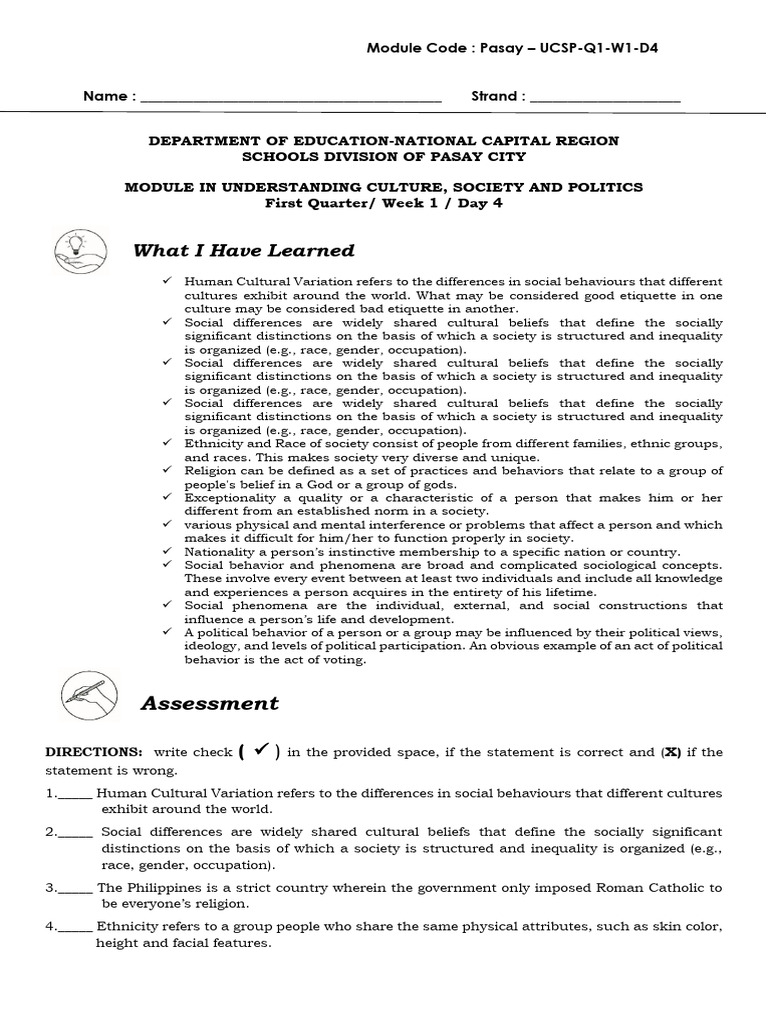 Ucsp Q1 Week1 D4 | PDF