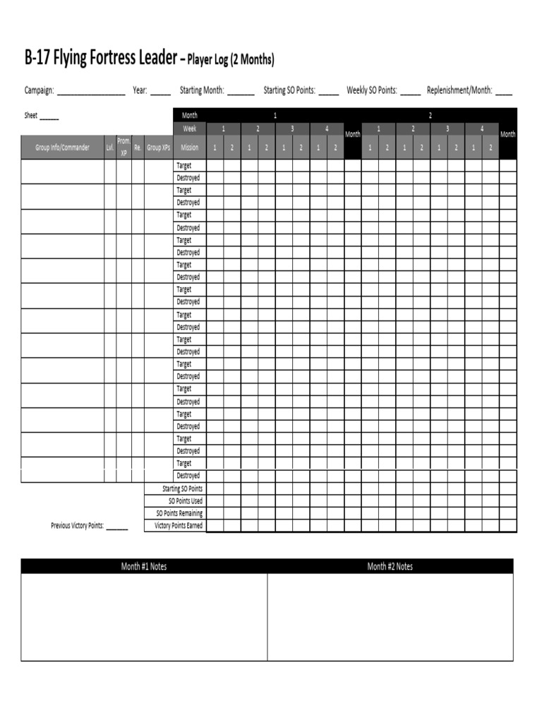 B-17_Leader_Player_Log | PDF