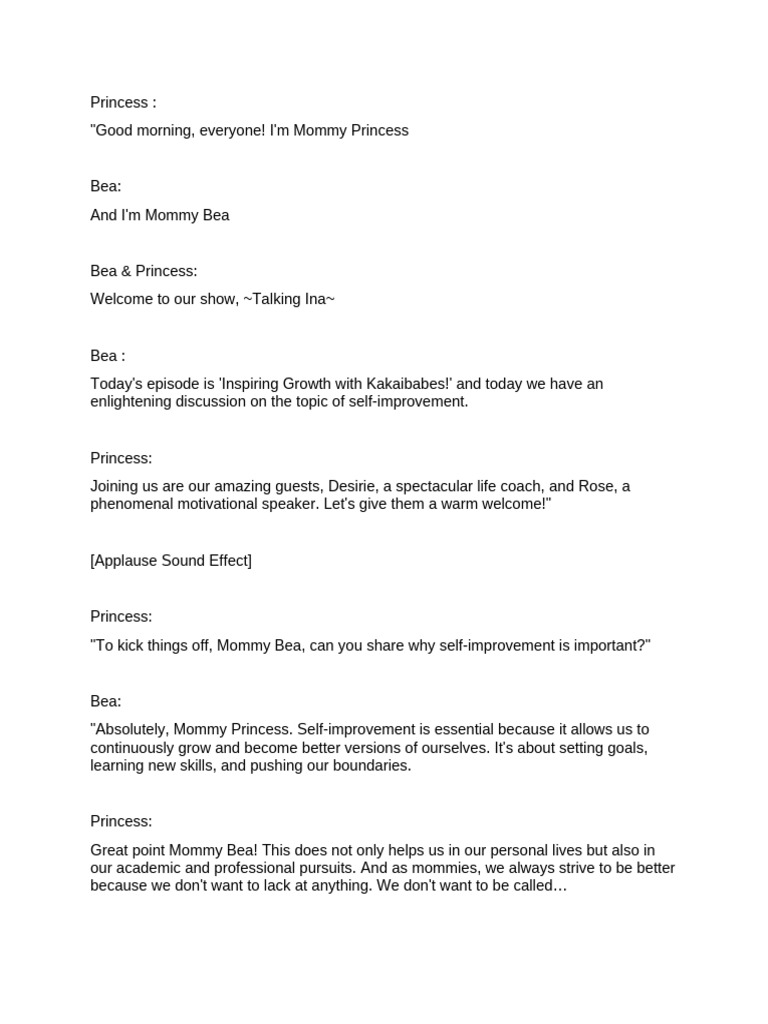 TalkShow Script | PDF