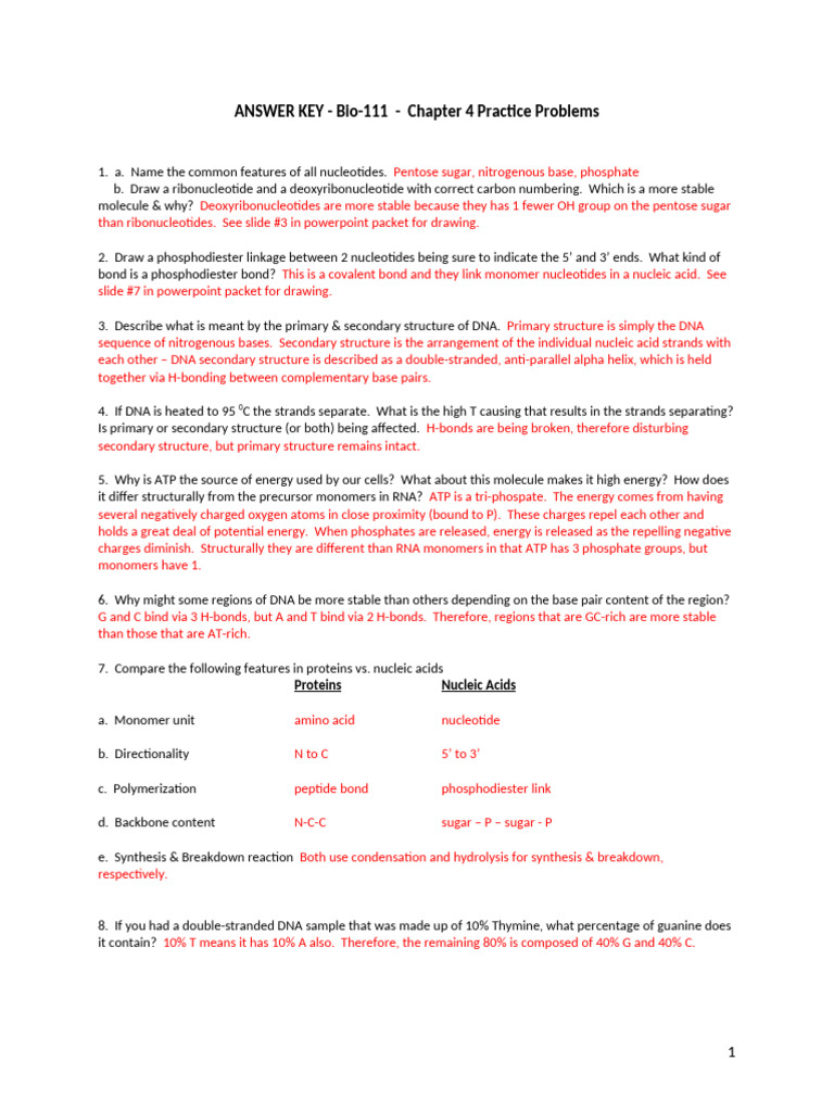ANSWER KEY-Ch. 4 Review Qs | PDF