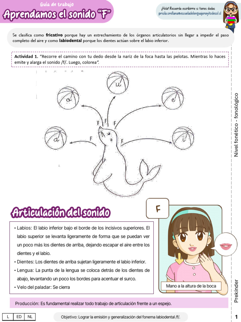 M-dulo 04 Fonema F - Prek-nder | PDF