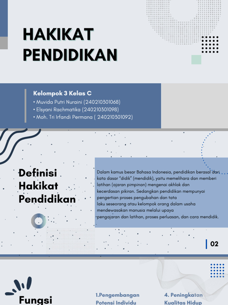 Hakikat Pendidikan (Kelompok 3) PDF | PDF