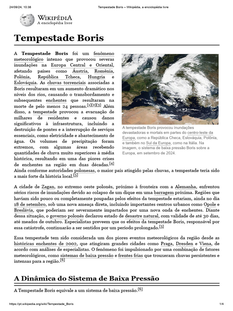 Tempestade Boris | PDF