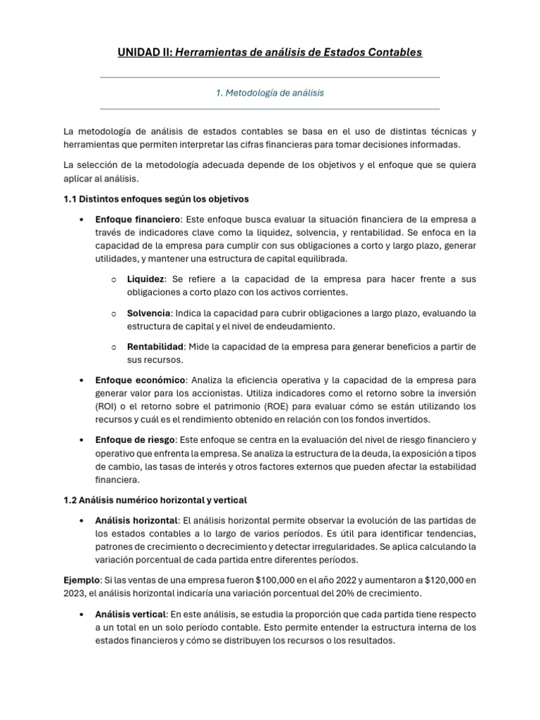 Unidad II Herramientas de Analisis | PDF
