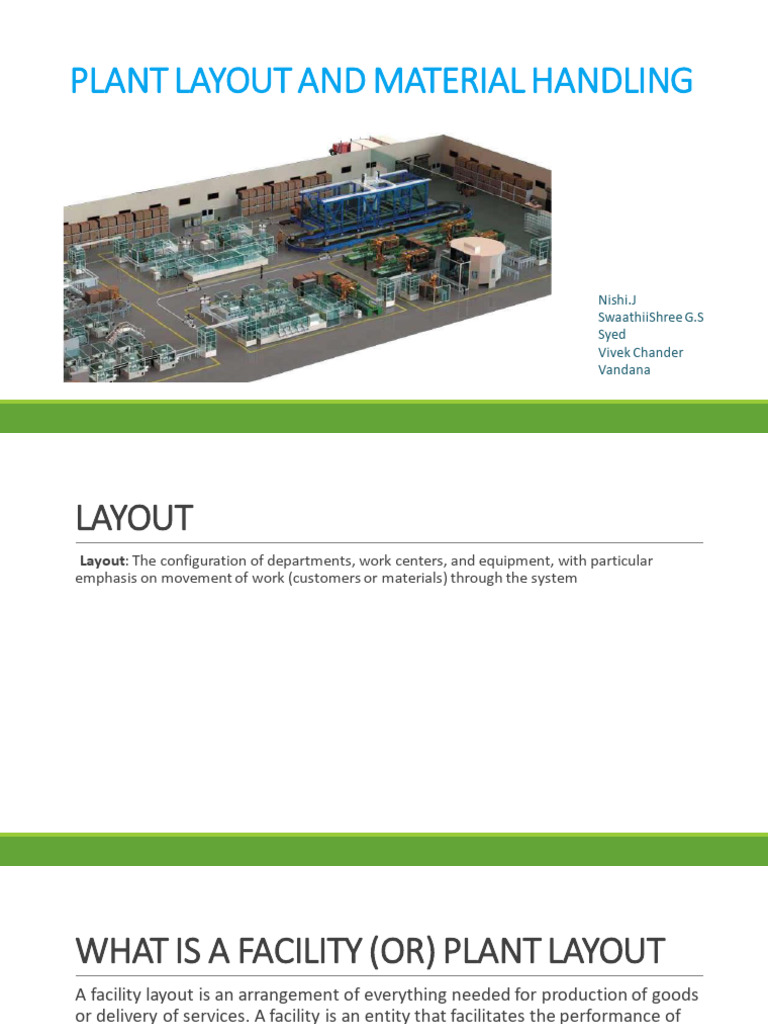 Plant Layout and Material Handling Students | PDF