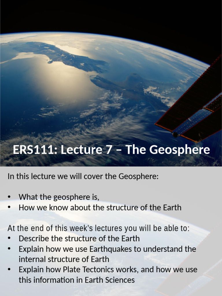 Lecture 3 - The Geosphere | PDF