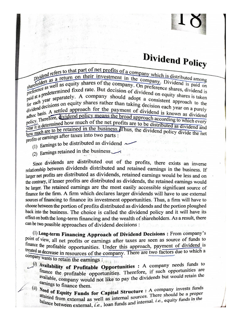 Dividend Policy | PDF