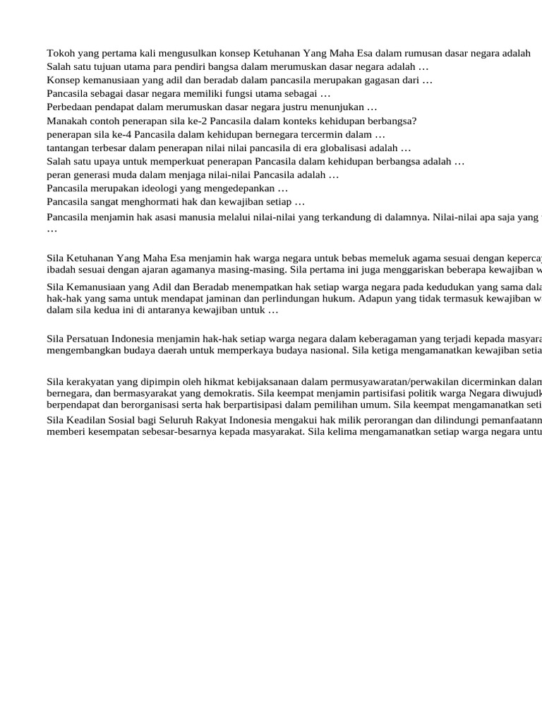 Kisi2 PPKN 2025 Ganjil | PDF