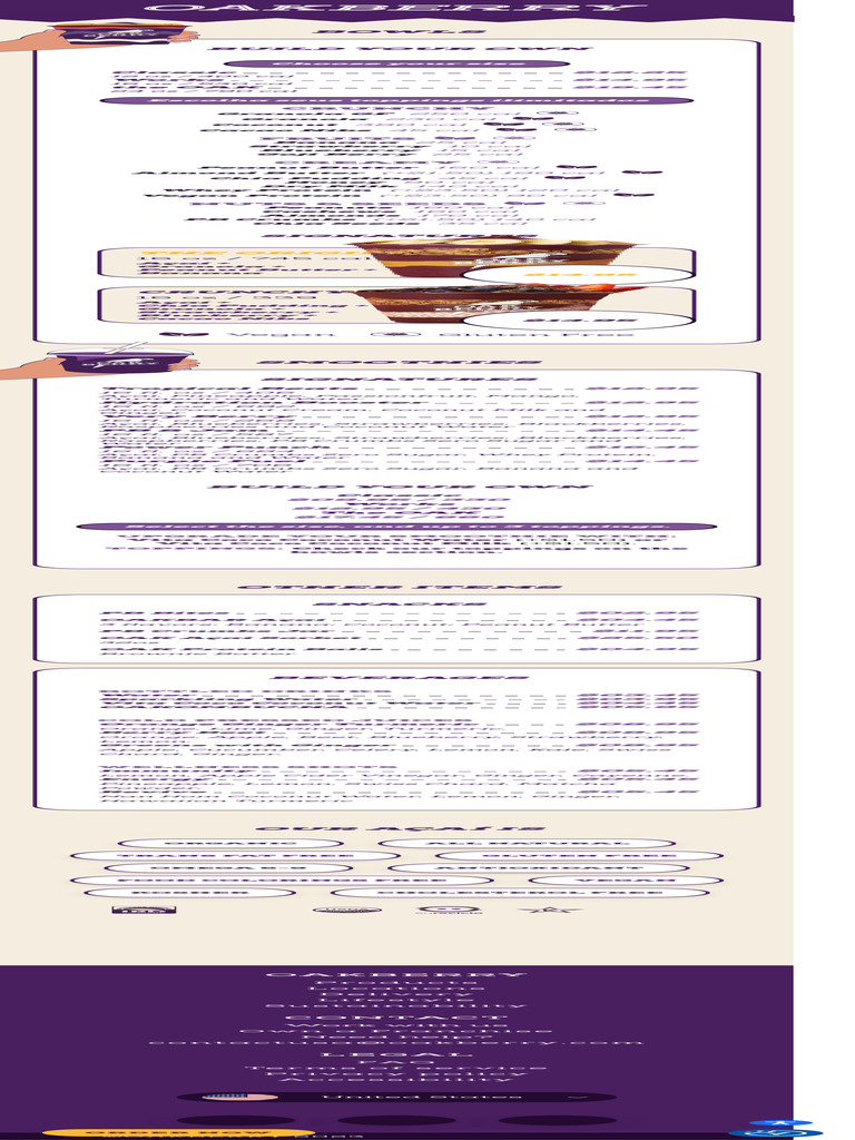 OAKBERRY Açaí - Counter Menu | PDF