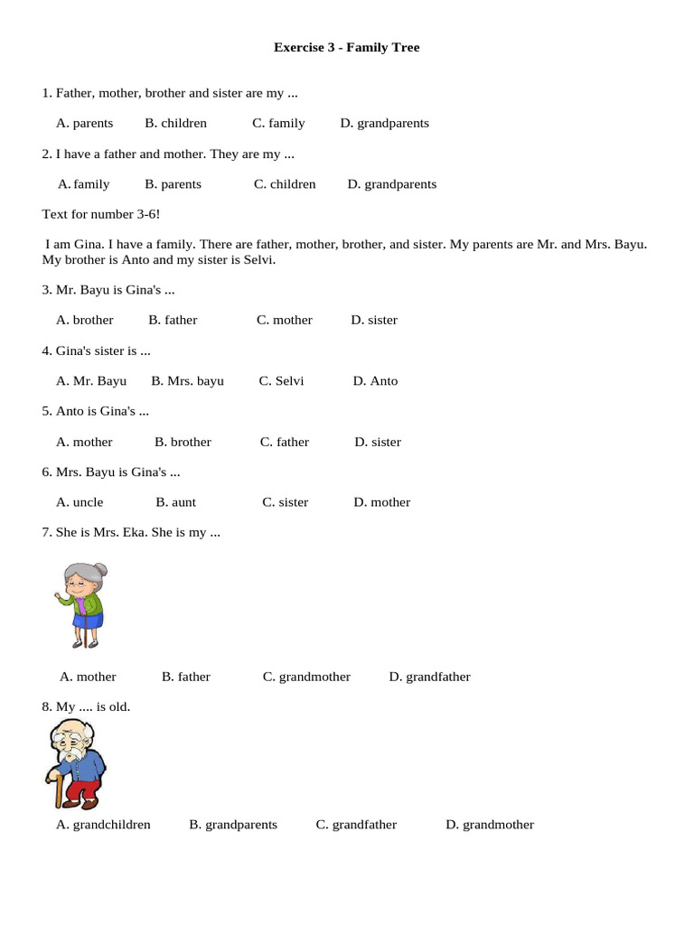 Latihan Soal Family Tree 2 | PDF