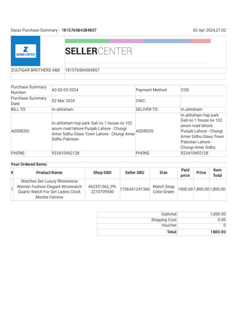 Daraz Seller Center Official | PDF | Clock | Watch